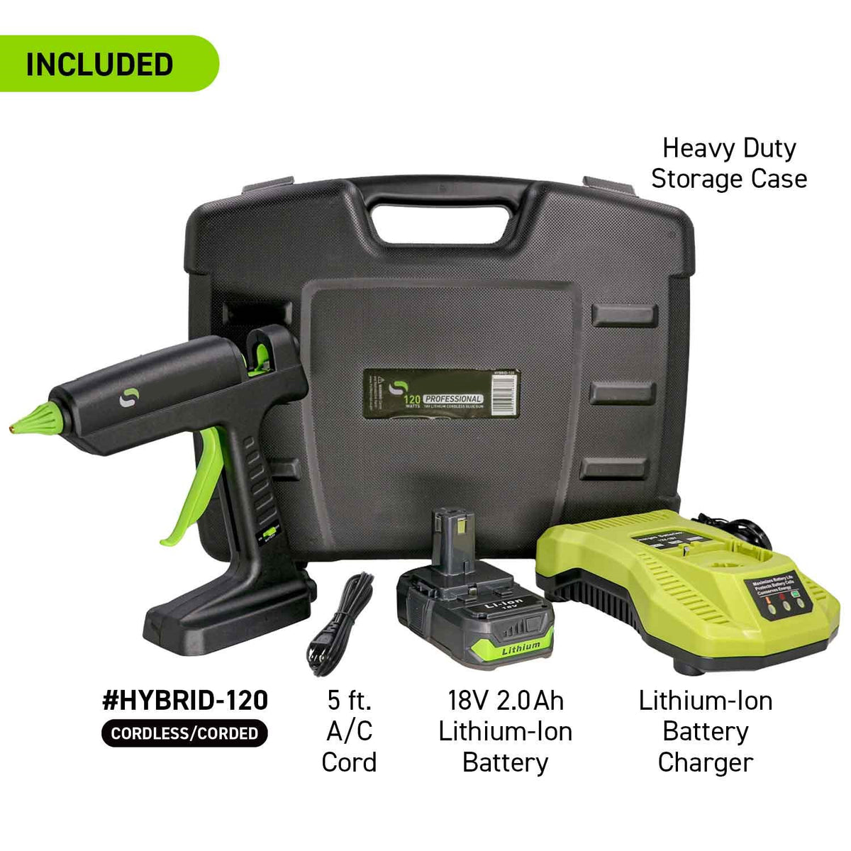 Dual Power Hybrid Cordless Hot Melt Glue Gun - KIT – Glue-Sticks.com